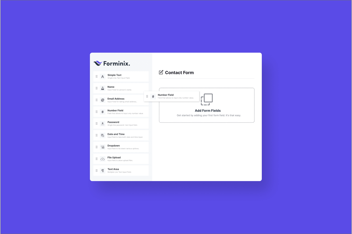 How To Create A Wordpress Contact Form In Seconds Forminix
