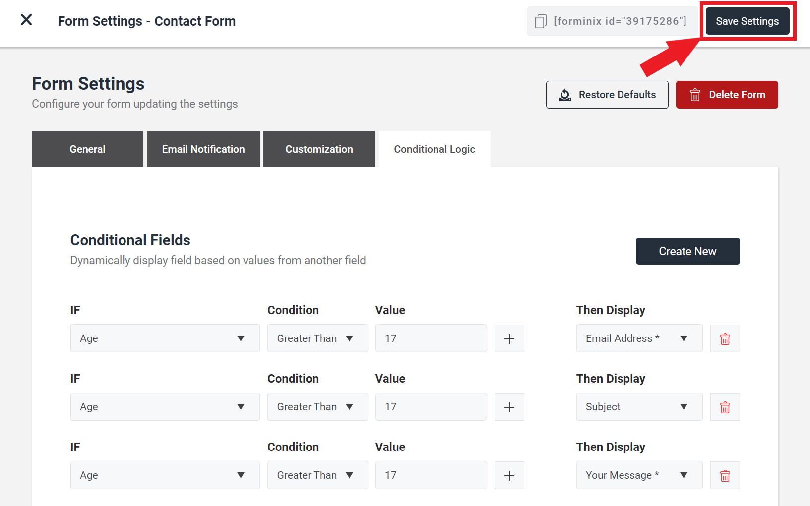How to Build Dynamic Form in WordPress using Conditional Logic - Forminix