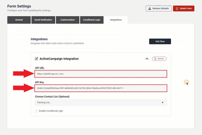 How To Connect Activecampaign With Wordpress Form Forminix